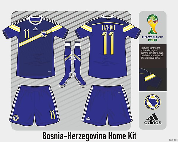 Bosnia-Herzegovina Home Kit - WC Competition