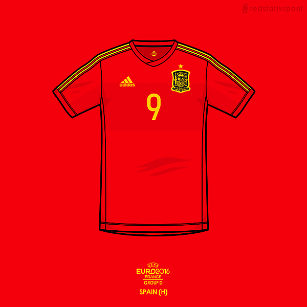 Euro 2016 - adidas Spain Home
