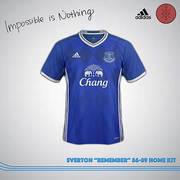 Everton “Remember” 86-89 Home Kit