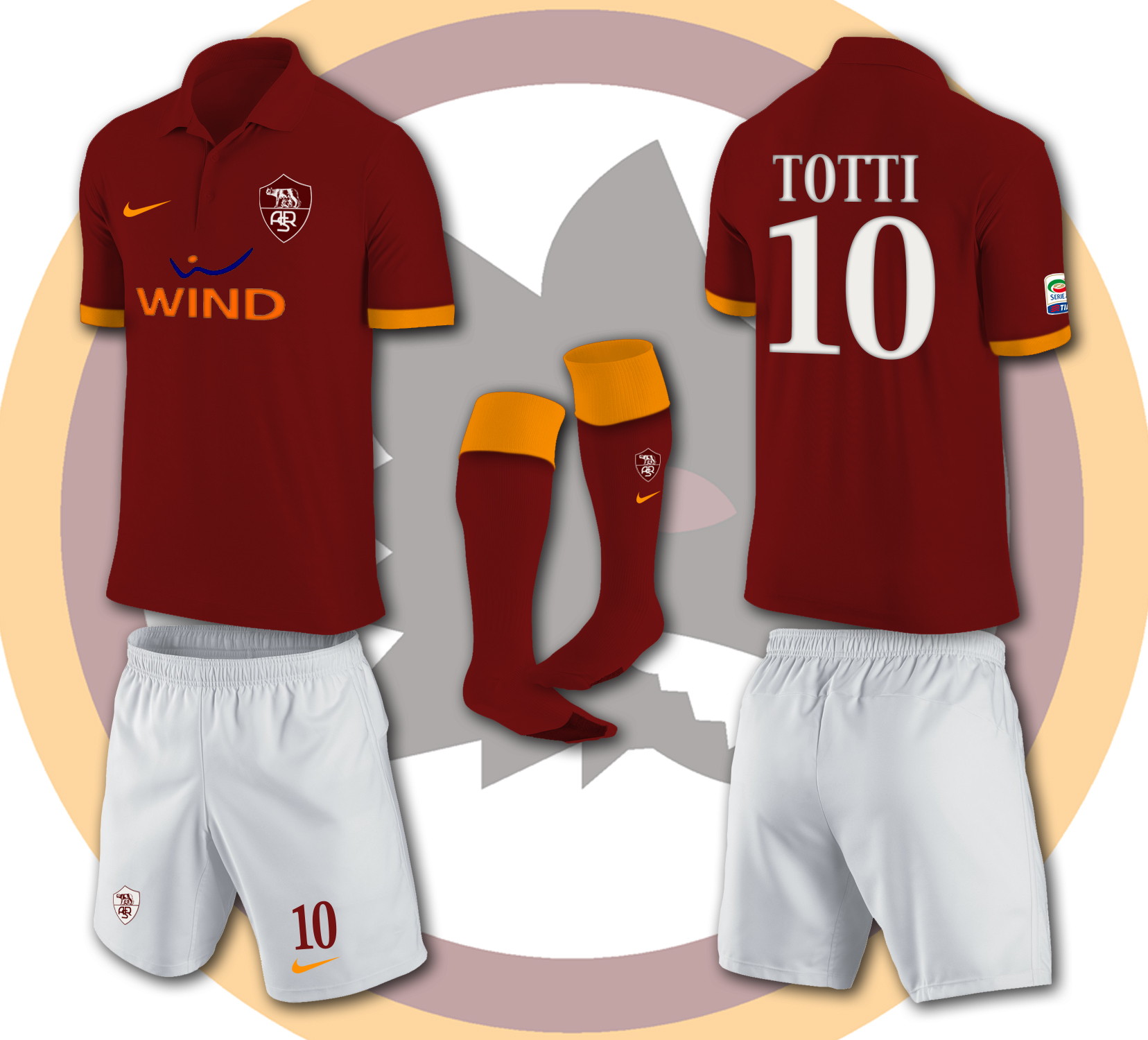 AS ROMA NIKE KITS 2013-2014 Wind)