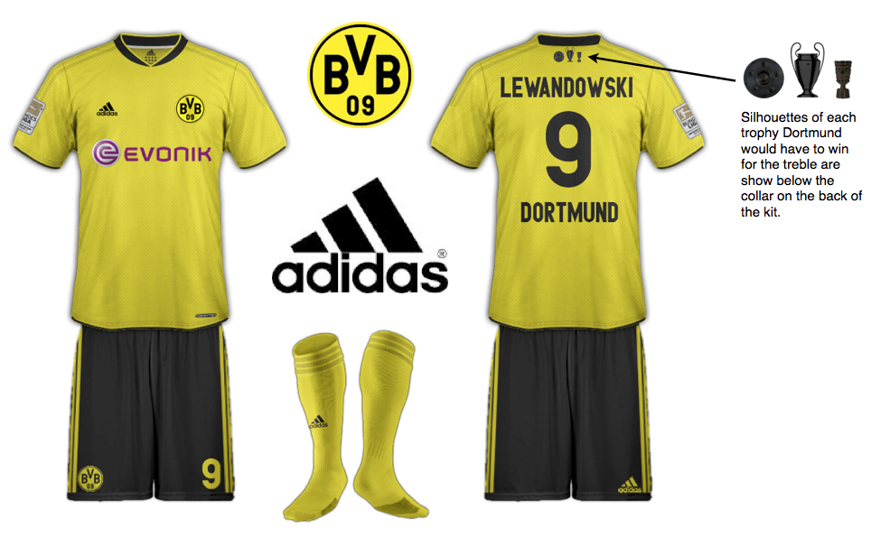 Borussia Dortmund Treble Winning Kit Example