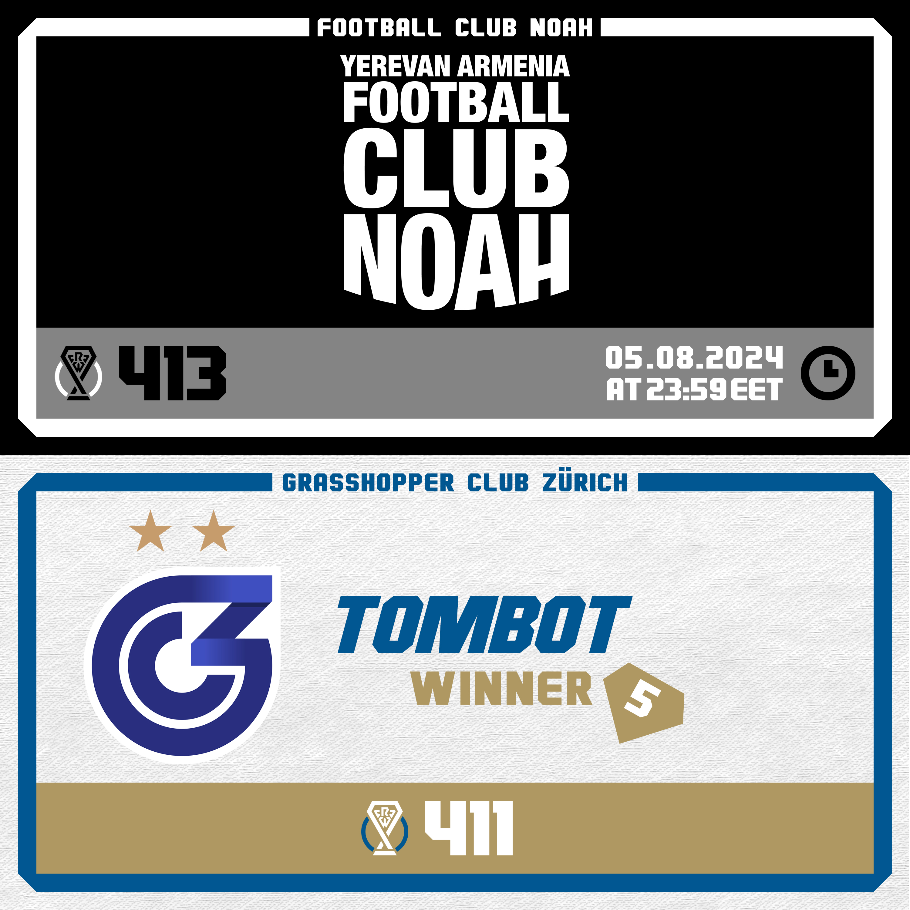 CRCW 413 - ENTRY PHASE - FC NOAH / CRCW 411 - VOTING PHASE - GRASSHOPPER CZ