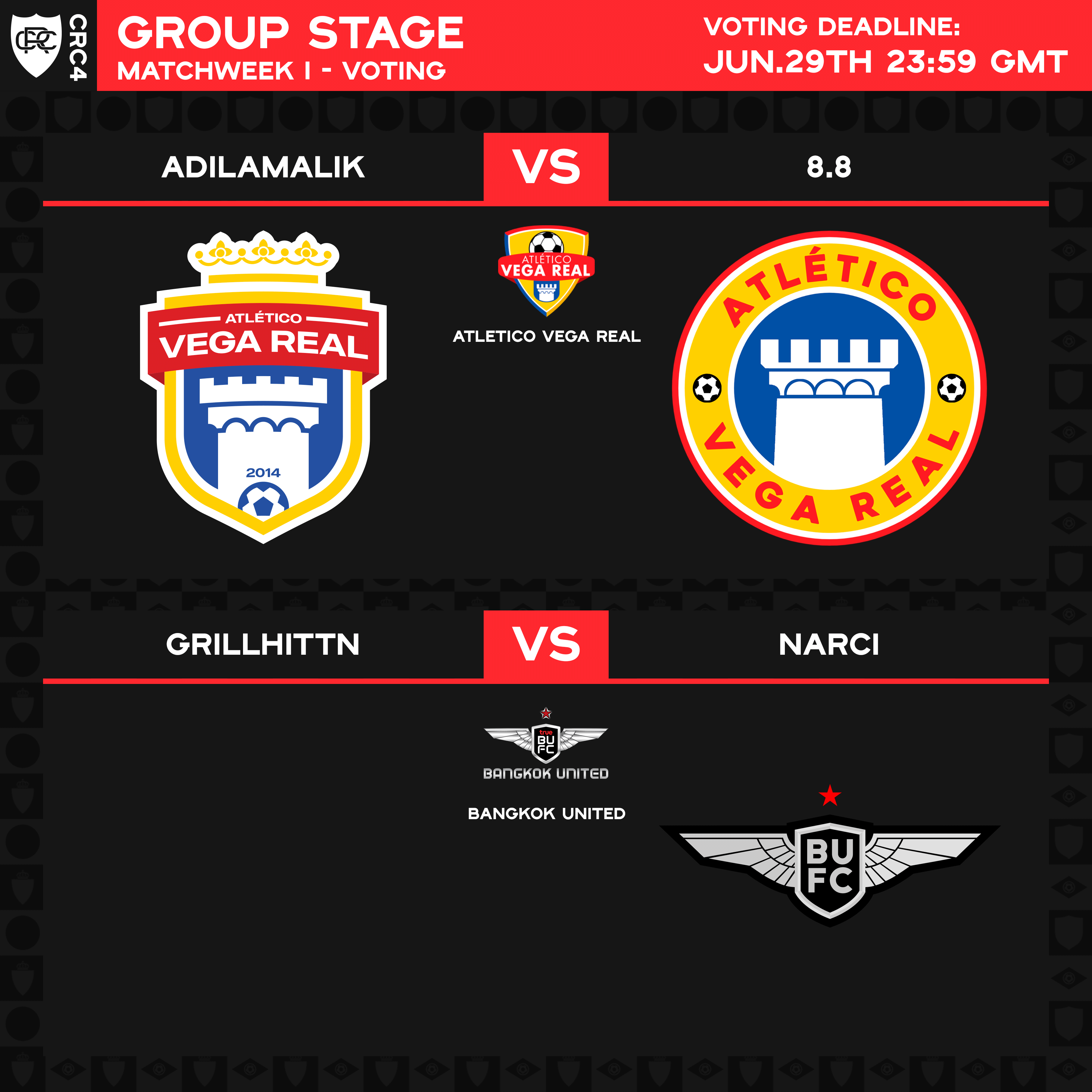 Group B - Matchweek 1 - Voting