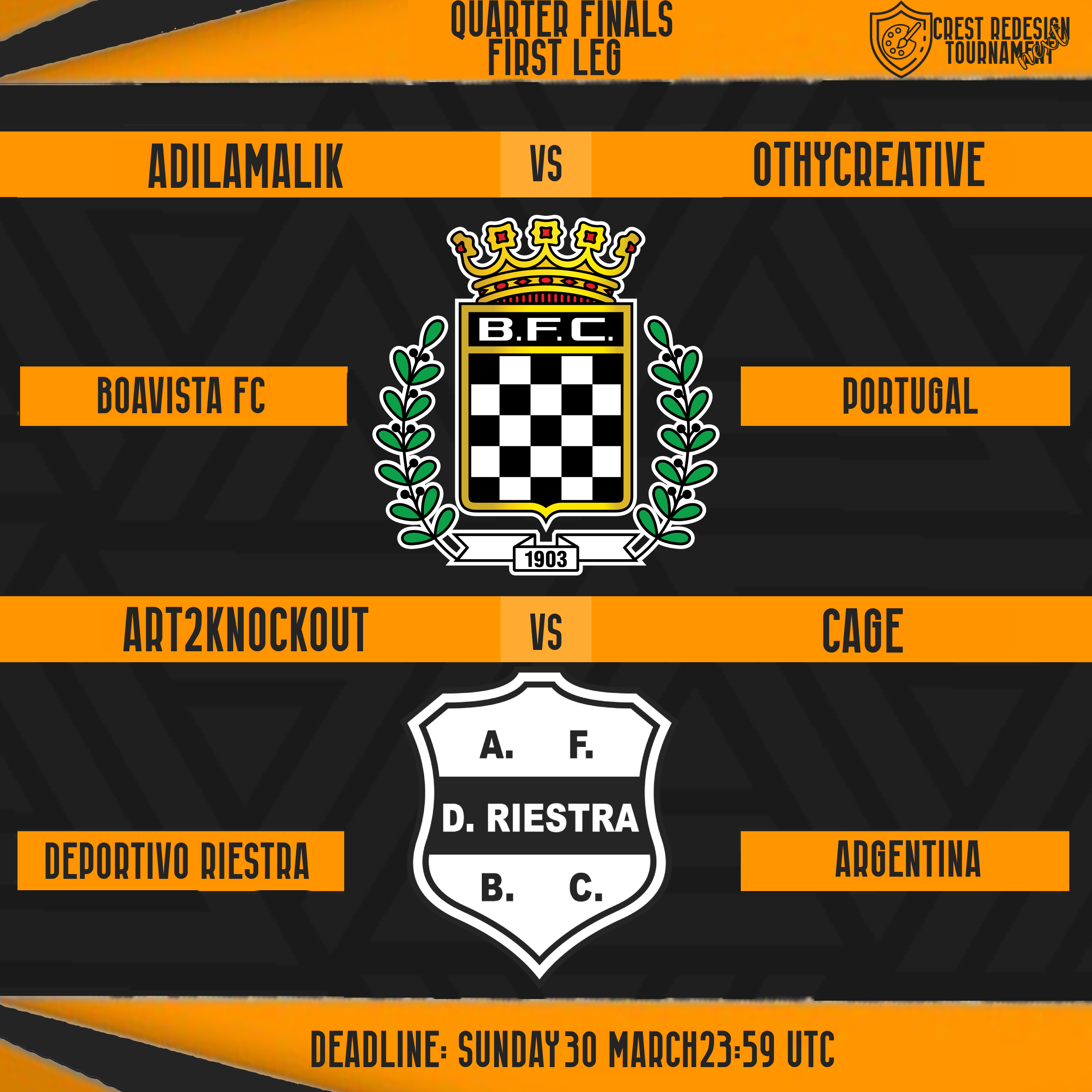 Quarter Finals First Leg 1 & 2