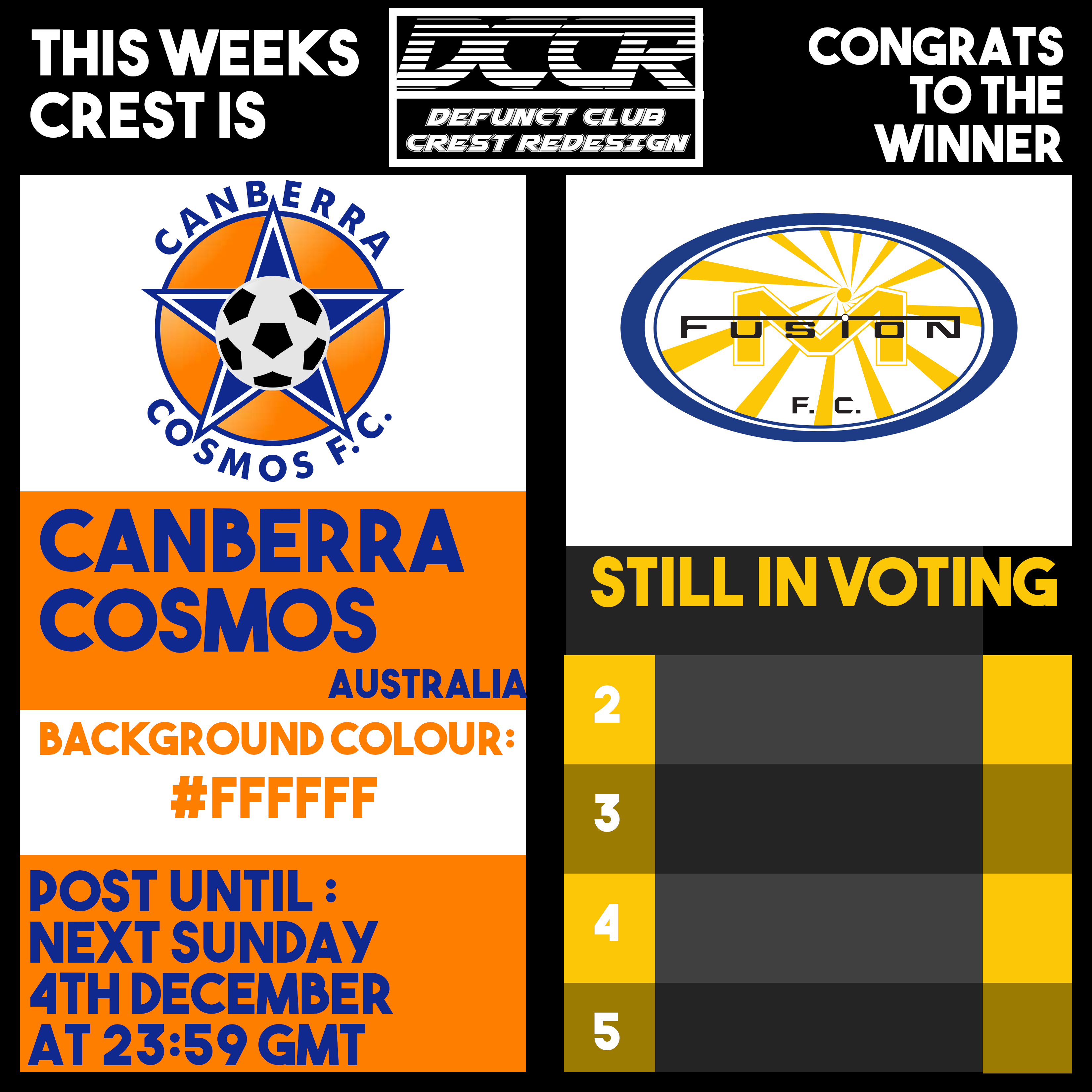 DCCR2 - Canberra Cosmos
