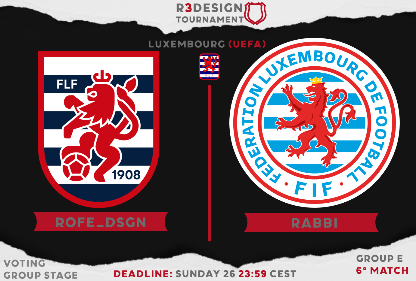 Group E 6° Match Rofe_Dsgn vs Rabbi