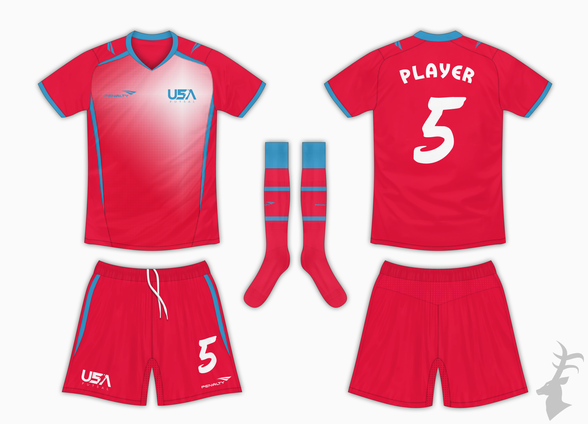 USA Futsal Away Kit - Vibrant Colours