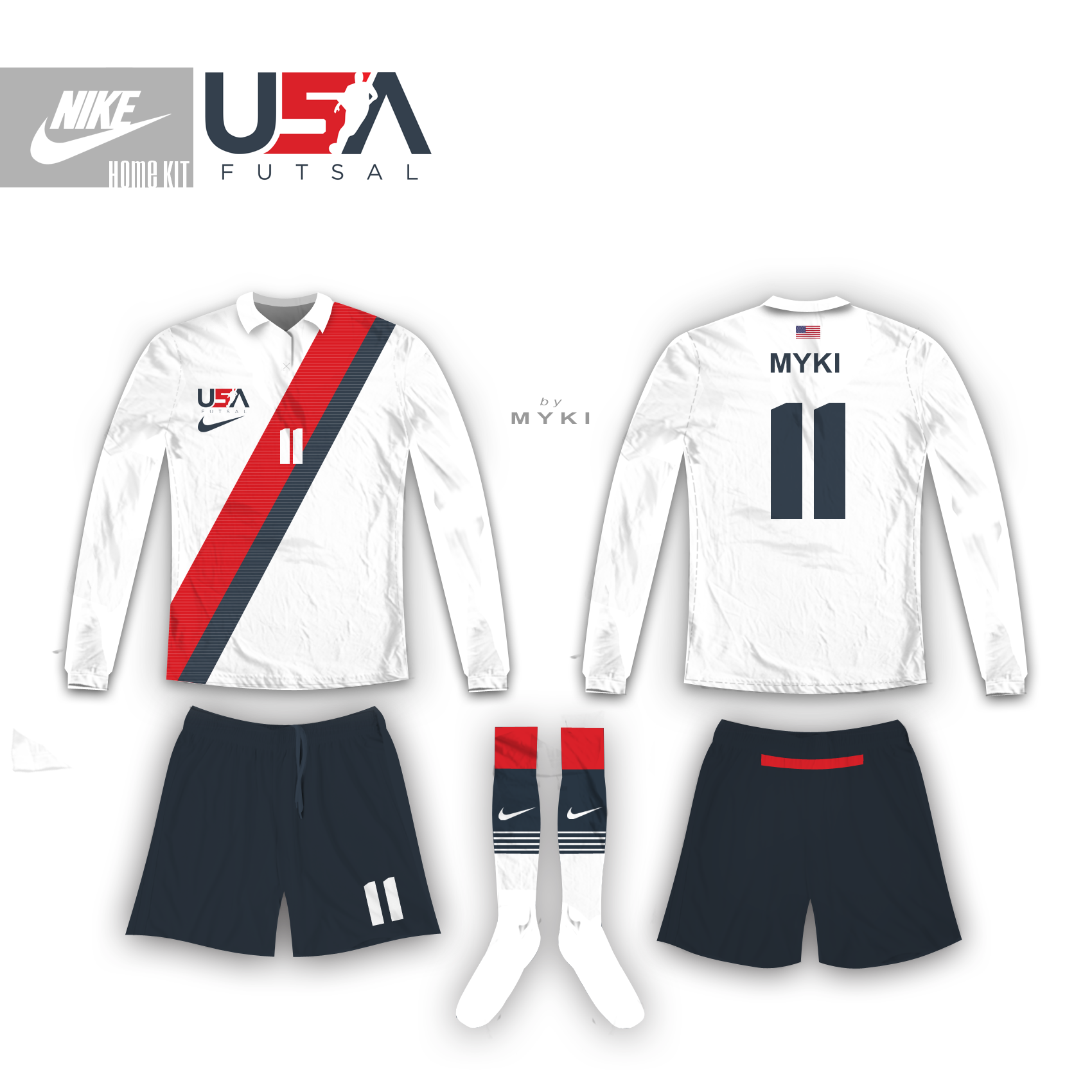 Usa Futsal Home Kit