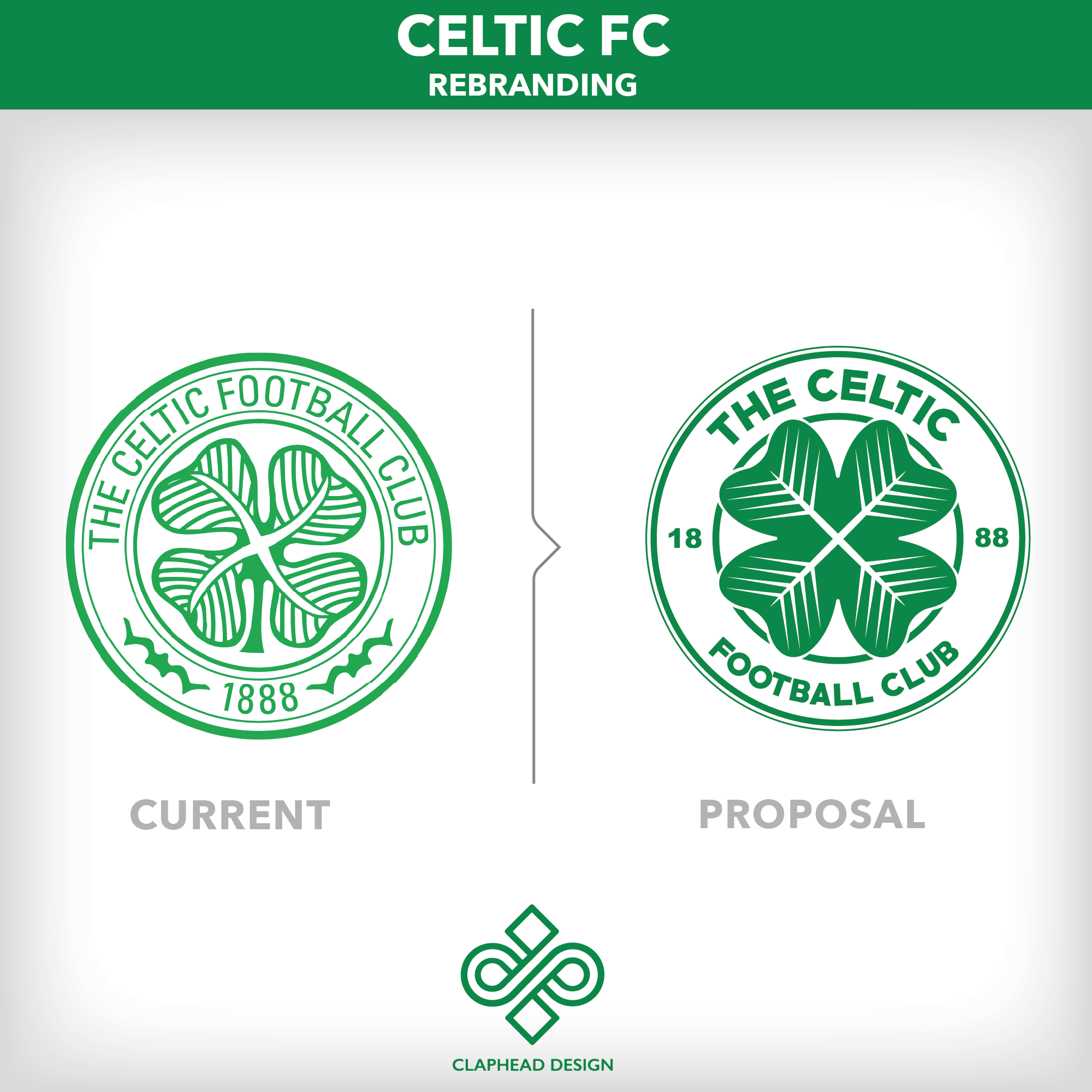 CELTIC FC REBRANDING - CLAPHEAD DESIGN
