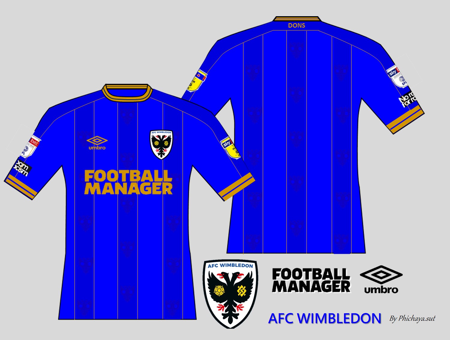AFC Wimbledon Home kit 2023/24