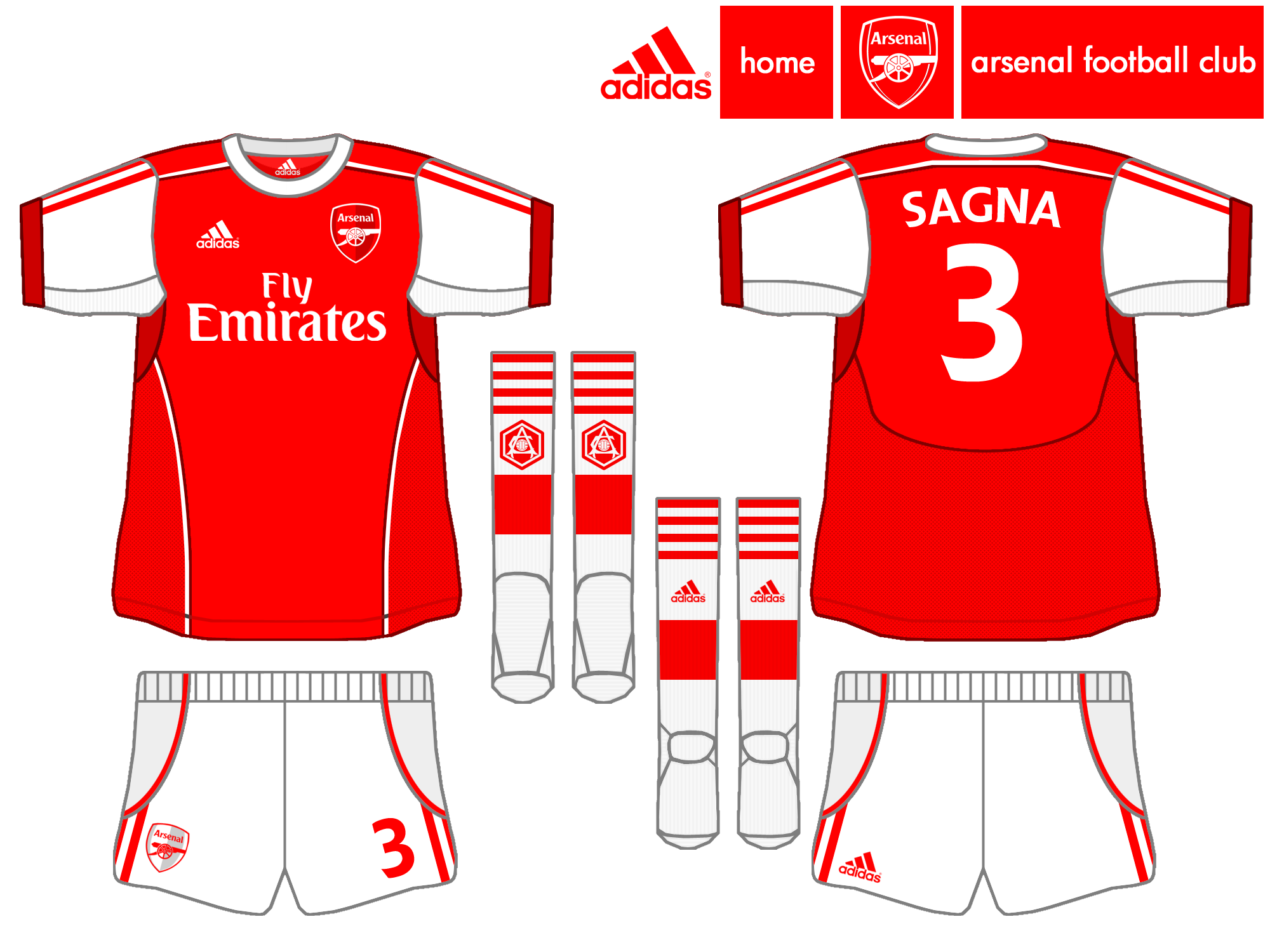 Arsenal Adidas Home