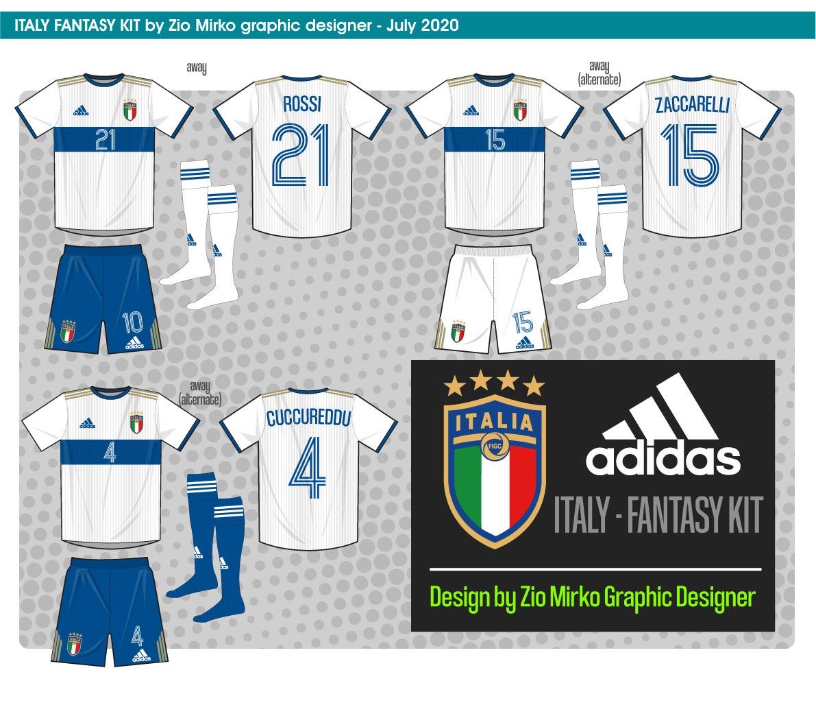 Italy fantasy Adidas kit away