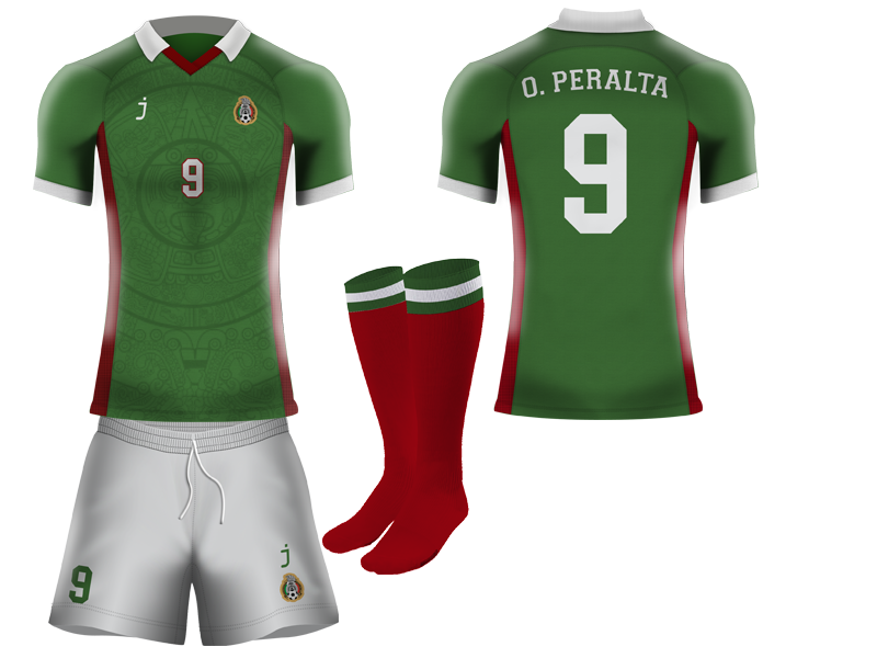 Mexico home kit by J-sports
