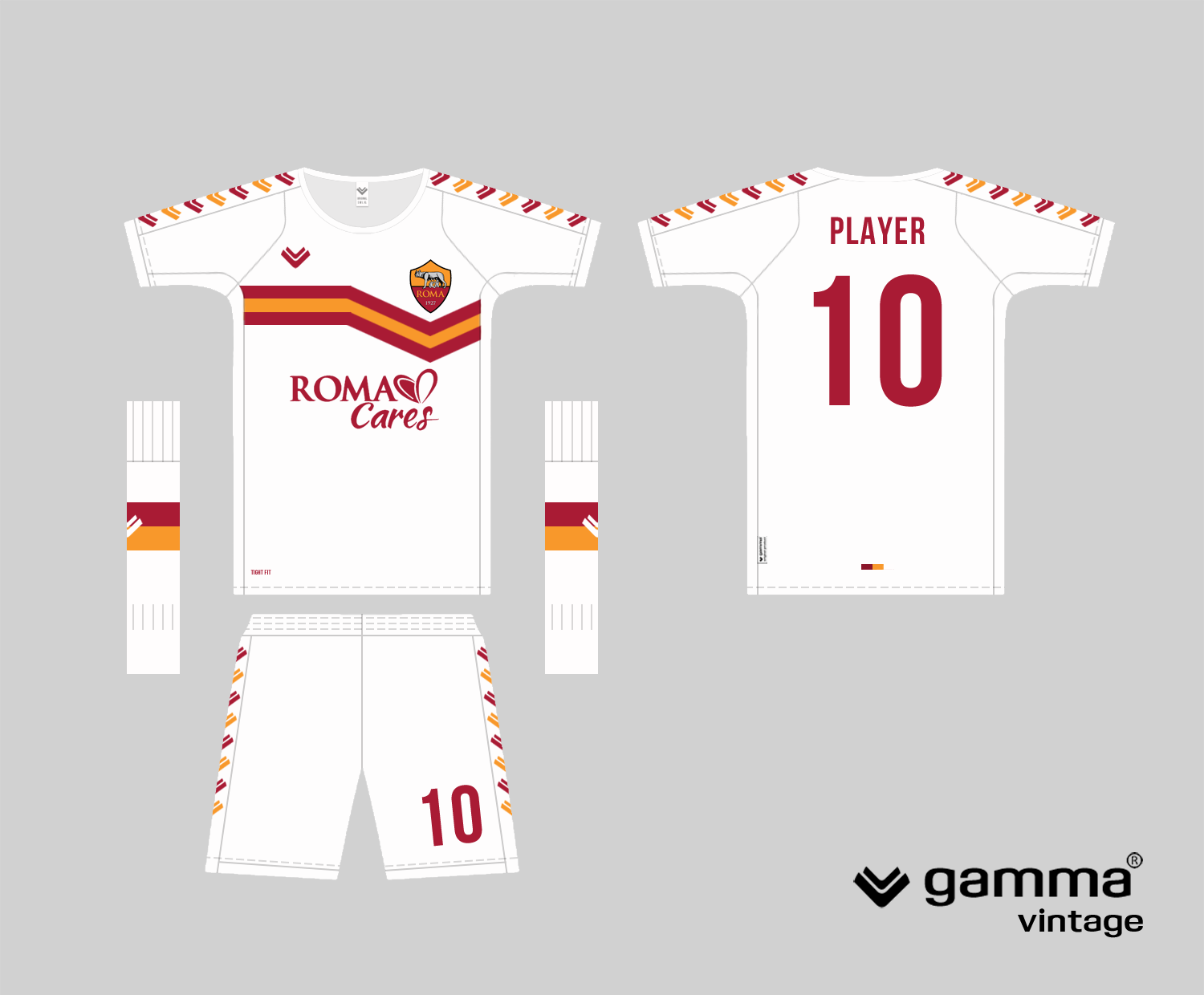 roma away kit in a simplistic template