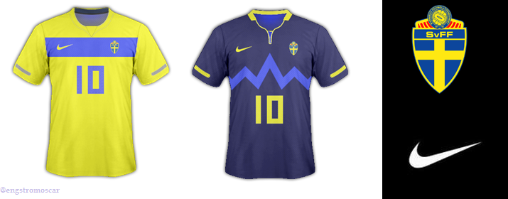 Sweden National Football Team - Nike Home and Away